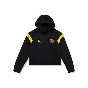 Jordan Girl's PSG Fleece Hoodie (Little Kids/Big Kids) Black MD (8-10 Big Kid)
