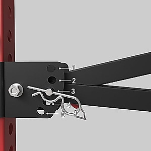FAGUS H Chest Support Rack Attachment, Power Cage Attachment, Seal Row Pad for Row Fly Curl Press Machine, Fits 2.36"×2.36" Squat Racks and 1" Hole diameters