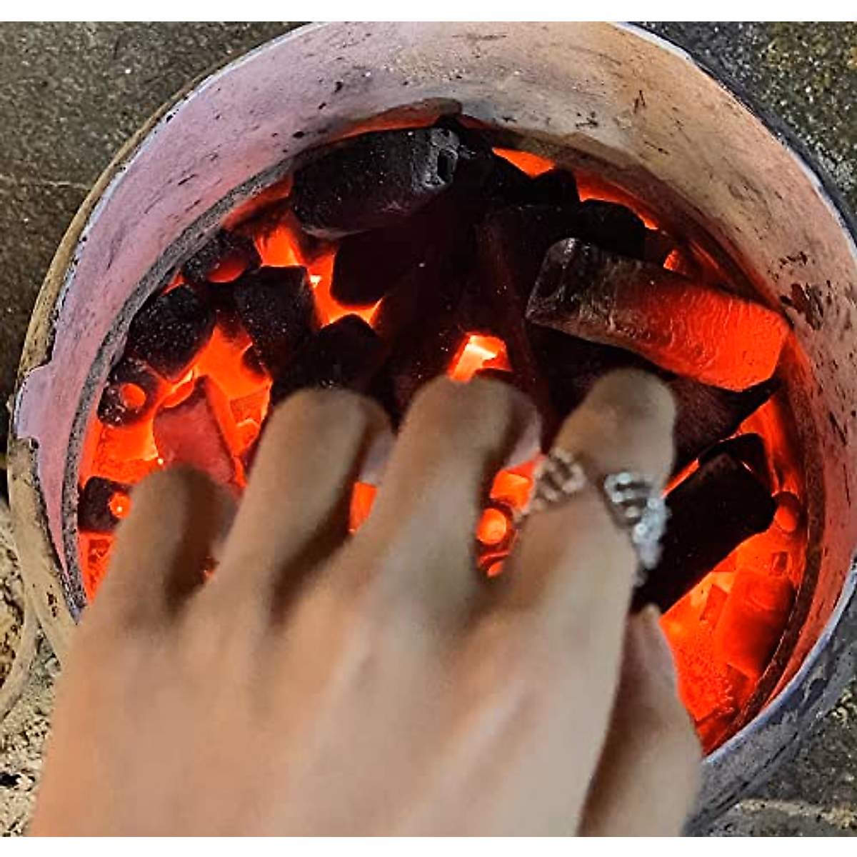 BGGWOLF Charcoal 100% Natural Blocky Charcoal Made from Bamboo, Green Healthy Burning Non-Toxic, Suitable for Family Dinner Party Outdoor Play for Barbecue，5lb