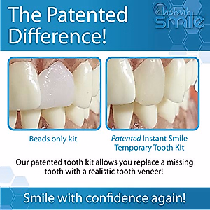 Instant Smile Complete Your Smile Temporary Tooth Replacement Kit - Replace a Missing Tooth in Minutes - Patented