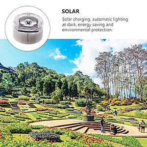 Uonlytech Solar-Powered Yard Lamp Underground Ground Buried Light Outdoor Solar Garden Easy Install Red Waterproof