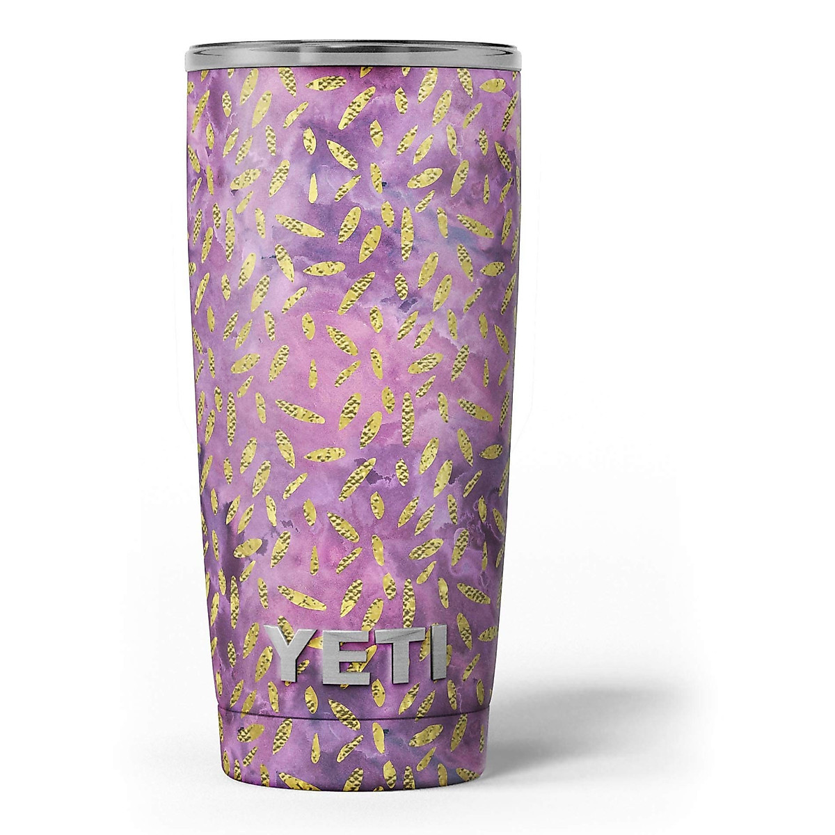 Design Skinz Daisy Pedals Over Purple Cloud Mix - Skin Decal Vinyl Wrap Kit Compatible with The Yeti Rambler Cooler Tumbler Cups