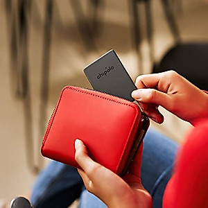 Chipolo Card Spot (2022) - Wallet Finder, Bluetooth Tracker for Wallet - Works with The Apple Find My app (iOS only) (Almost Black)