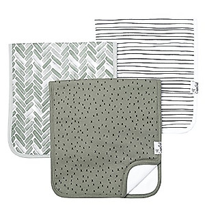 Copper Pearl Baby Burp Cloth Large 21''x10'' Size Premium Absorbent Triple Layer 3 Pack Gift Set “Alta