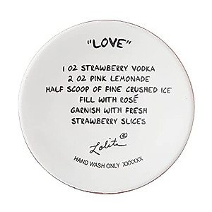 Enesco Designs by Lolita Love Floral Hand-Painted Artisan Wine Glass, 1 Count (Pack of 1), Multicolor