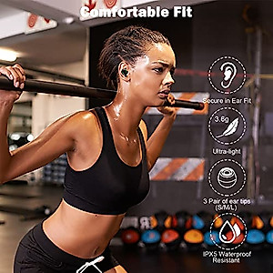 Wireless Earbuds, Bluetooth 5.2 in-Ear Headphones with 100H Playtime Charging Case, IPX5 Waterproof True Wireless Ear Buds,Stereo Sports Earphones with Built-in Mic Compatible with iPhone/Android