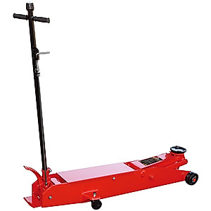 BIG RED T80501 Torin Hydraulic Heavy Duty Long Frame Service/Floor Jack with Foot Pedal, 5 Ton (10,000 lb) Capacity, Red