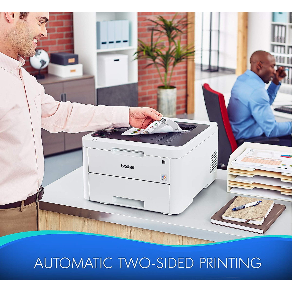 Brother RHL-L3230CDW Compact Digital Color Printer Providing Laser Printer Quality Results with Wireless Printing and Duplex Printing, Amazon Dash Replenishment Enabled (Renewed)