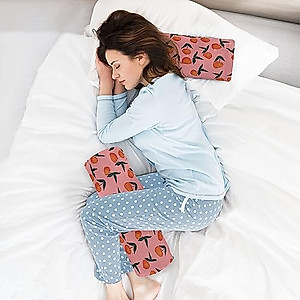 Vnurnrn Pink Peach Neck Support Pillow Round Neck Roll Bolster Cylinder Pillow Cervical Pillows Leg Pillow for Leg Knee Back Head Support for Camp Work Women Men Traveling