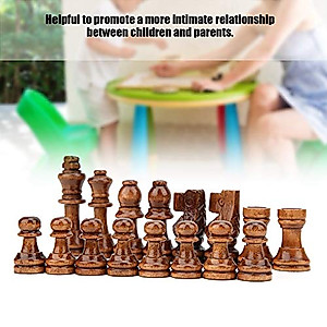 Child Chess Set, Mini Wooden Consul Chess Pieces Chess Pieces Casual Toy for Children