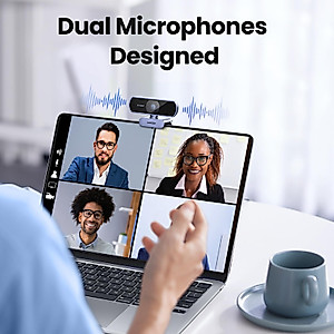UGREEN 1080P Webcam with Microphone, Full HD USB Web Camera, Adjustable FOV, Noise-Canceling, Plug and Play, Auto Light Correction, Video Webcam for Streaming/Conferencing, Zoom/Skype/YouTube, Desktop