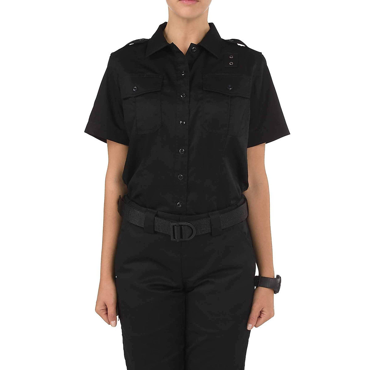 5.11 Tactical Women's Class A Twill PDU Short Sleeve Shirt, Polyester-Cotton Fabric, Style 61158