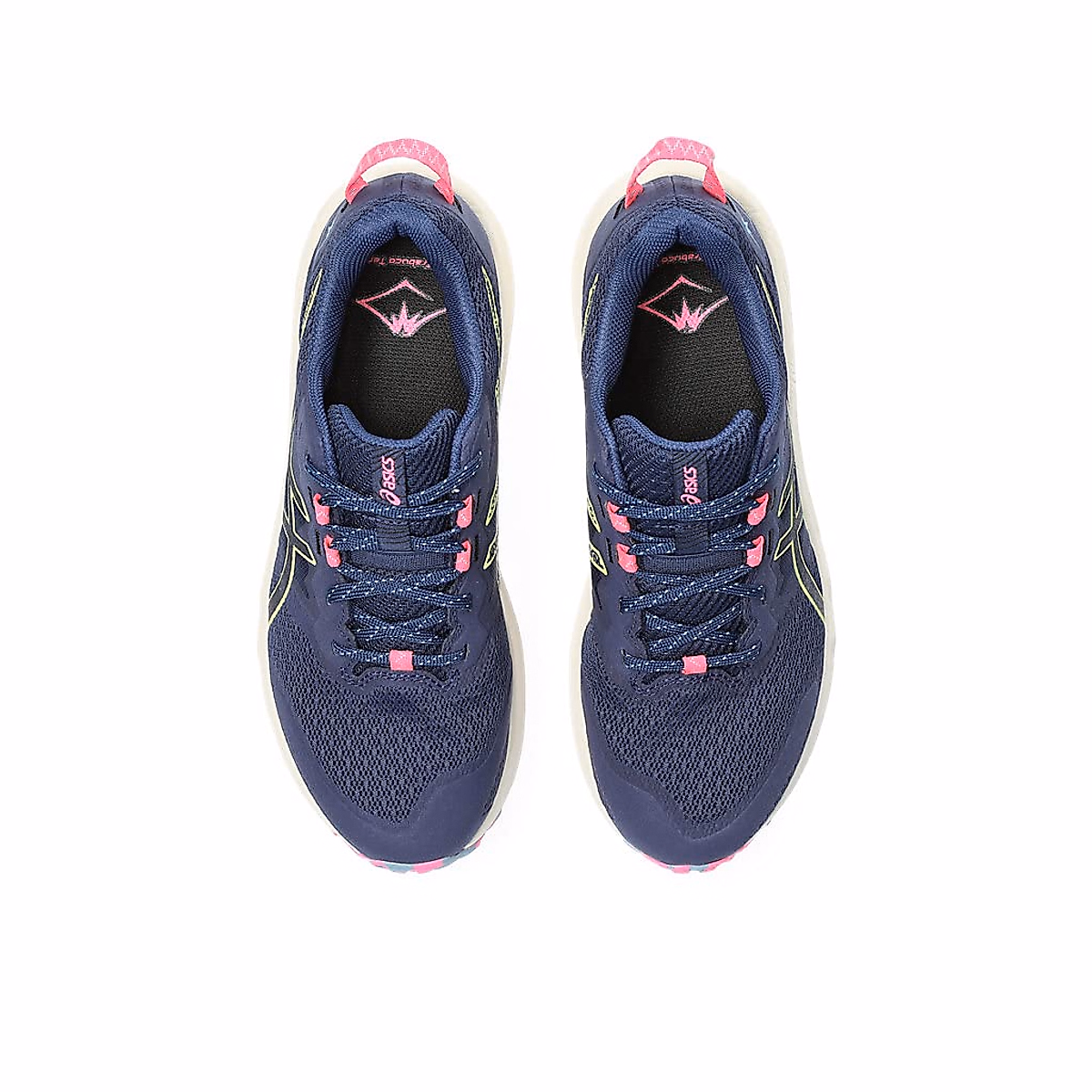 ASICS Women's Trabuco Terra 2 Shoes, 9, DEEP Ocean/Lime Green