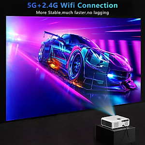 [Auto Focus & Auto Keystone] Smart 4K Outdoor Projector with WiFi and Bluetooth5.2,DIPIKPRJ 1300ANSI Movie 4K Projector,50%Zoom & 30W Speaker,Dust-Proof,Home Theater Projector 4K+for Phone/TV Stick/PC