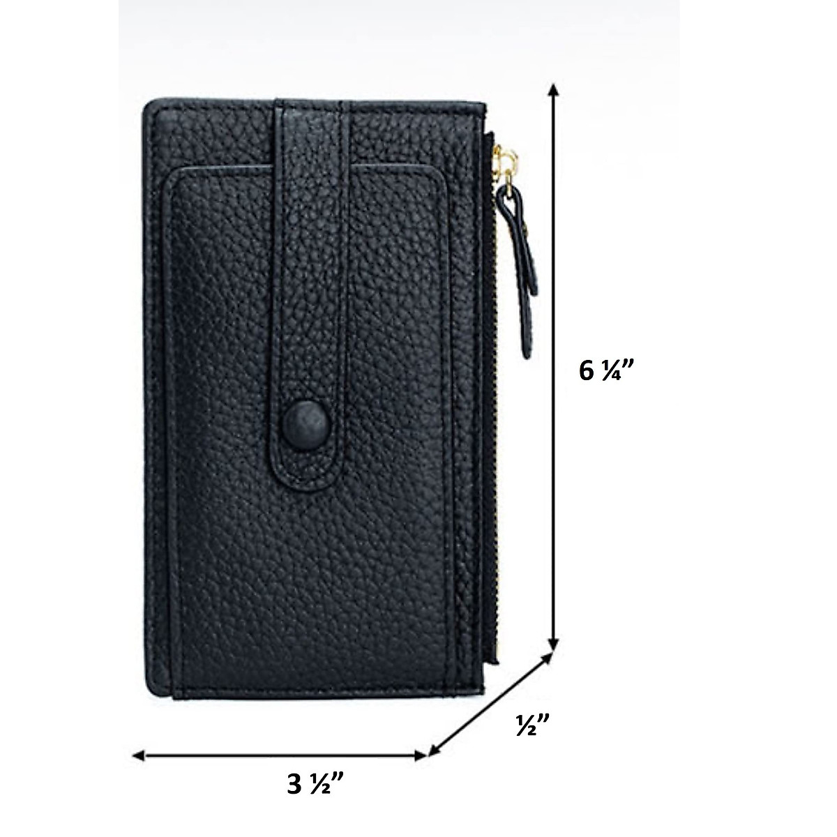 Genuine Leather Women's Slim Wallet Thin Small Purse Bifold ID Card Holder (D2 Dusty Pink)