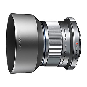 OM SYSTEM OLYMPUS M.Zuiko Digital 45mm F1.8 Silver For Micro Four Thirds System Camera, Compact Design Beautiful, Bokeh Bright