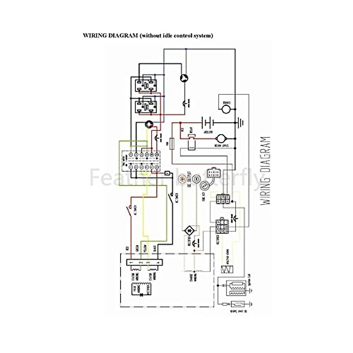 Feather butterfly Replace Start On Off Switch for Harbor Freight Predator 7000/8750 Watt 63086 63085 63087
