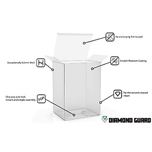 Diamond Guard 0.5 mm Premium Pop Protector for Funko 4” Inch Pop! Vinyl Collectible Figure. Real Scratch Resistant, Reinforced Edges, Crystal Clear Soft Display Case. Pack of 20 Funko Pop Protectors.