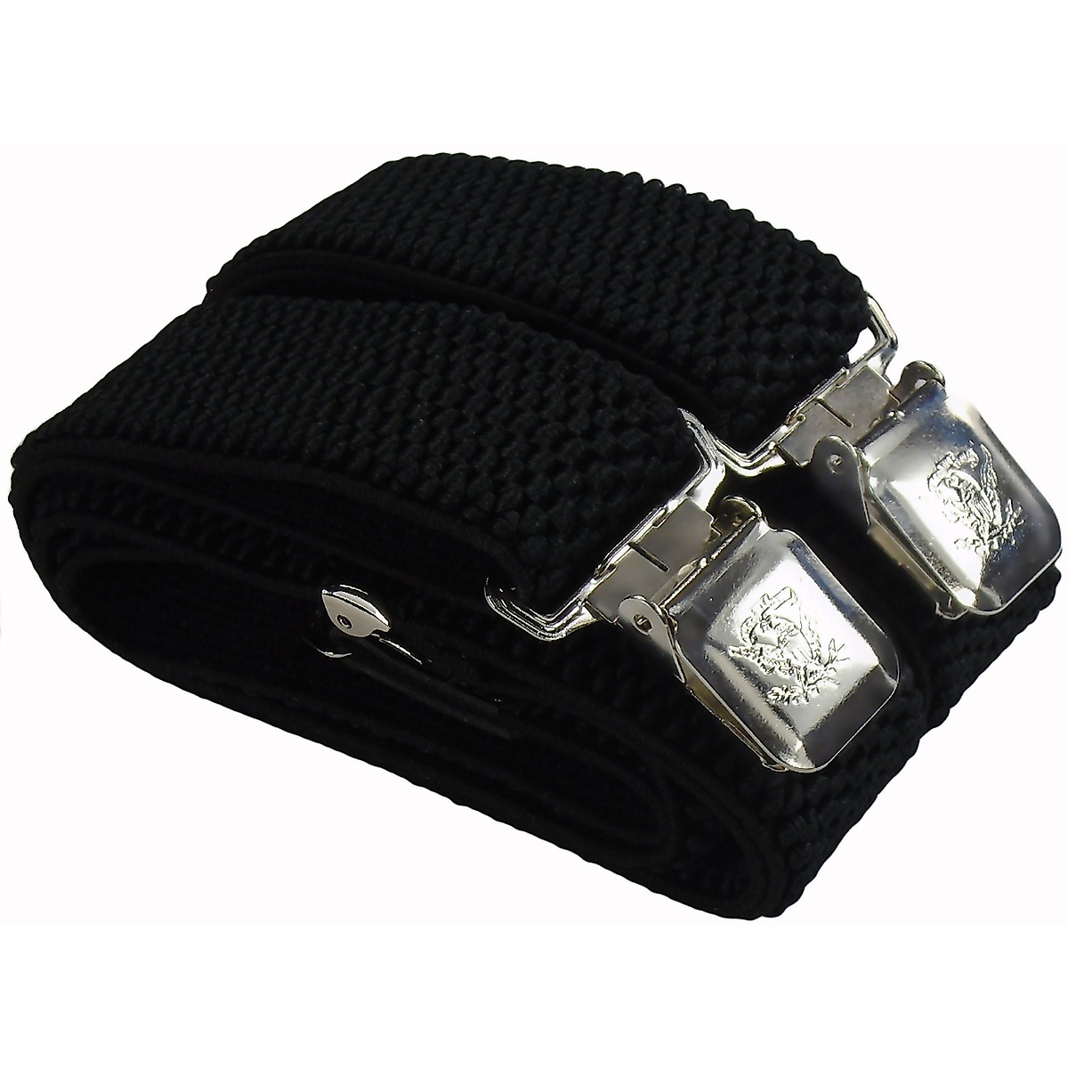 Decalen Mens Suspenders Wide Adjustable and Elastic Braces Y Shape with Very Strong Clips Heavy Duty (Black)