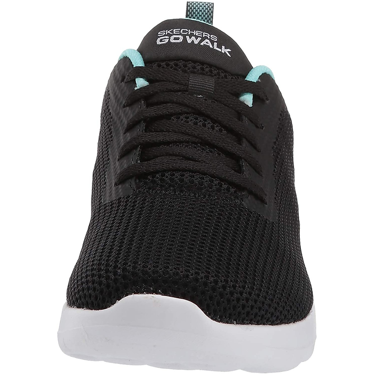 Skechers Women's Go Walk Joy Upturn Sneaker, Black/Aqua, 8