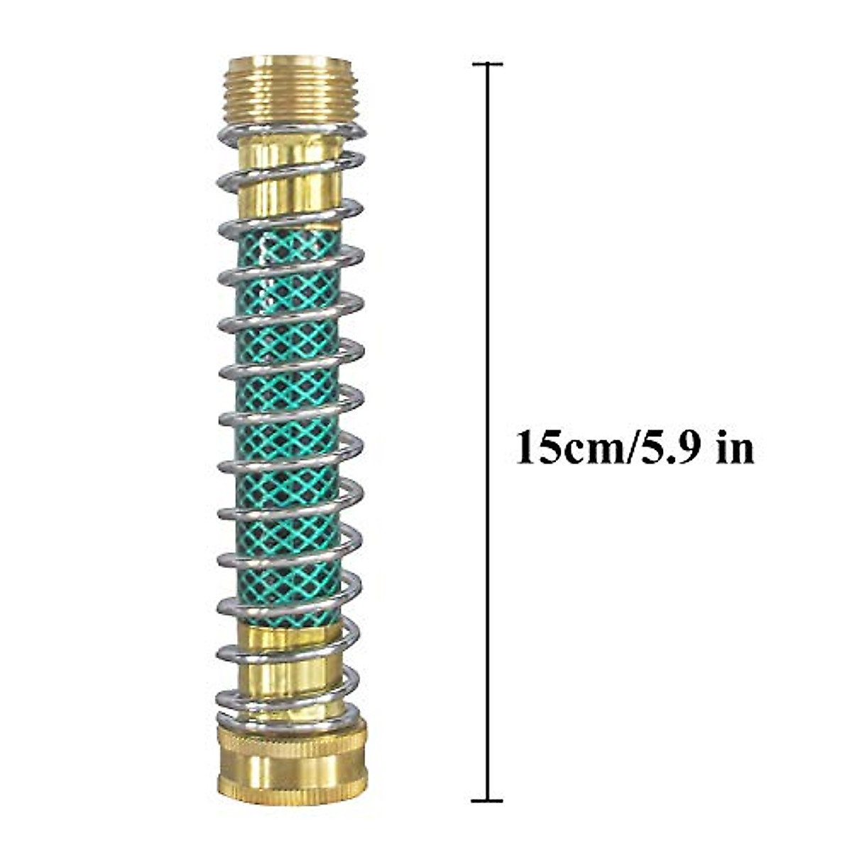 Hourleey Garden Hose Protector, Hose Extension Adapter with Coil Spring, 2 Pack