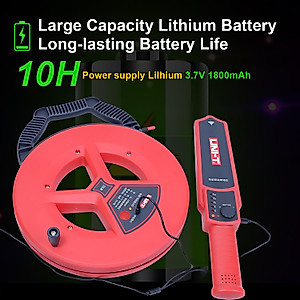 UNI-T Wall Pipe Blockage Detector 35Meters Pipeline Blocking Clogging Scanner Plumbers Instrument Diagnostic Tool for Steel Iron and PVC Pipes