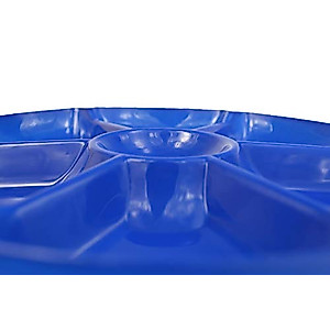 4 Black Duck Chip N Dip Hard Plastic 12-Inch Round 7-Section Serving Trays! Assorted Colors