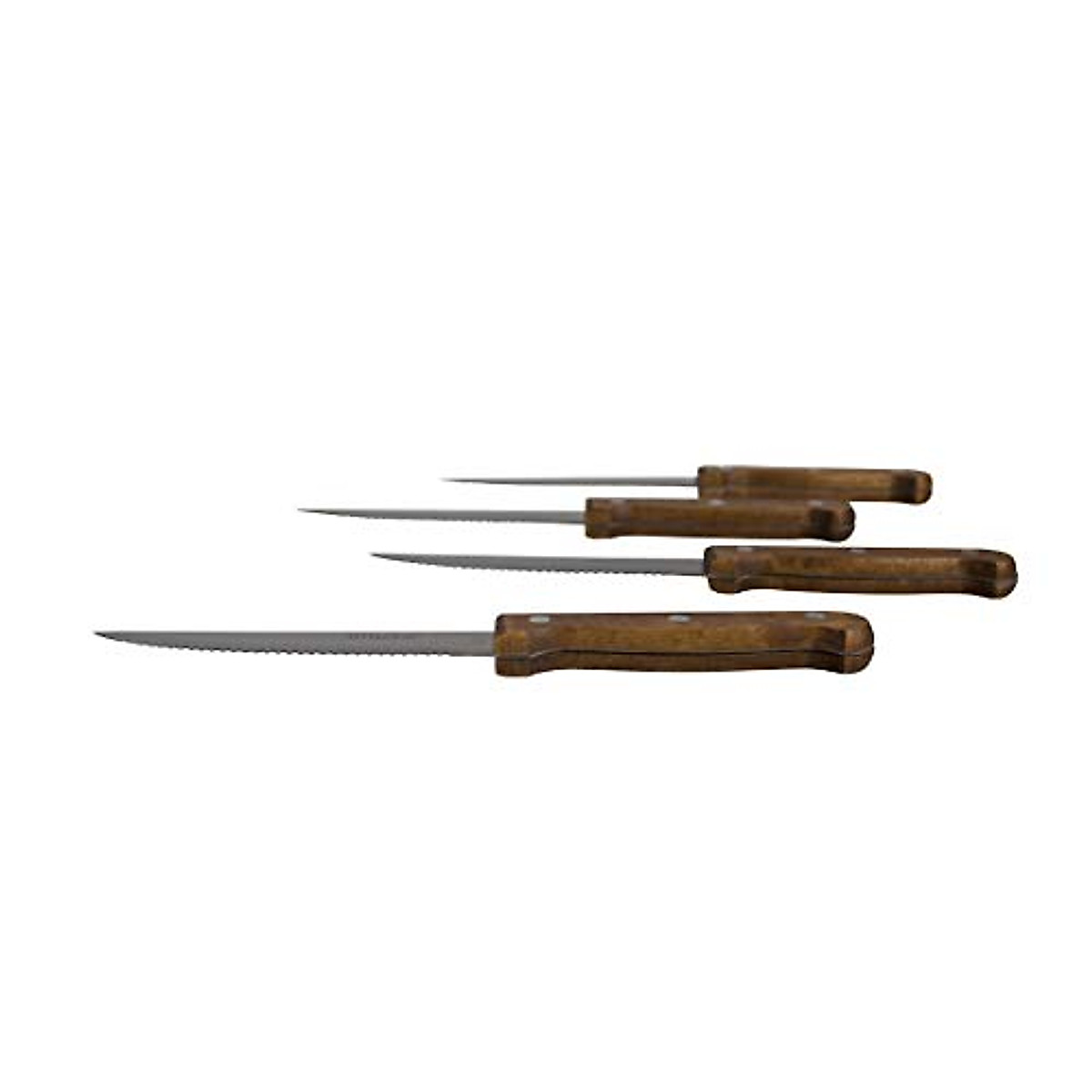 Imusa USA IMU-71014 4Piece Serrated Steak Knives with Wood Handle