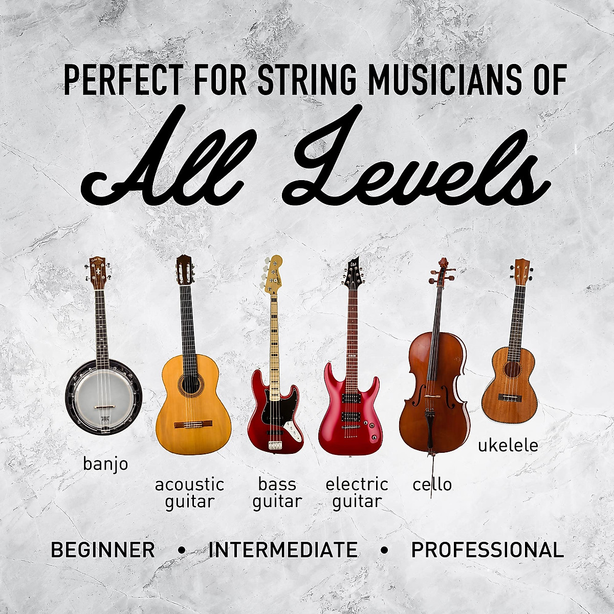 MUSICIANS PRACTICE GLOVE - 1 Glove - Finger & Hand issues (Medium, Black)