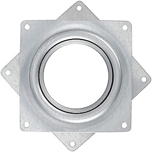 MUKLEI 25 Pack 4 Inch Lazy Susan Hardware Kit, Zinc-Plated Swivel Plate, Square Rotating Bearing Turntable for Serving Trays, Kitchen Storage Racks, Craft Project