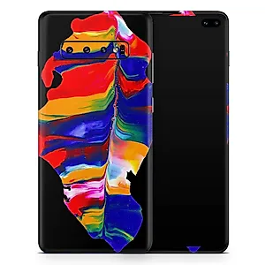 DesignSkinz Liquid Abstract Paint V75 Protective Vinyl Decal Wrap Skin Cover Compatible with The Samsung Galaxy S20 (Screen Trim & Back Glass Skin)