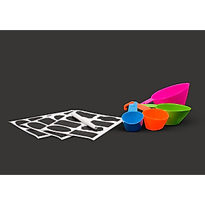 14 Pack Airtight Food Storage Container Set - BPA Free Clear Plastic Kitchen and Pantry Organization Canisters with Durable Lids for Cereal, Dry Food Flour & Sugar - Labels, Marker & Spoon Set