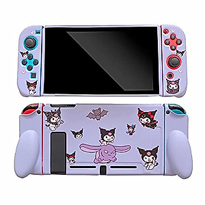Cute Kawaii Cartoon Design Cover Protective Case for Nintendo Switch - Anti-Scratch Soft Slim Grip Cover Shell Fashion Cool Switch Game Shell for Girls Kids Women - (B)