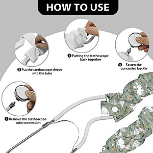 Uorisanigo Stethoscope Cover Sleeve Cartoon Bunny Stethoscope Accessories for Nurses Doctors Stethoscope Cover Fits Most Standard Stethoscope Protective Cover 2 Pack Washable