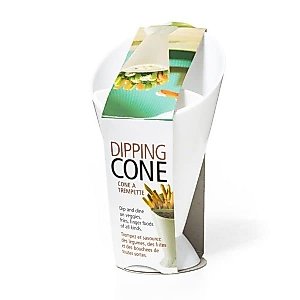 Ebiz 1 Cone 2 in 1 Potato Chip Cone with Sauce Chip Dish