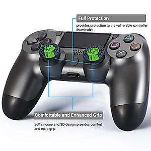 PS5 Controller Thumb Grips, 8PCS Analog Printing Joystick Cap, Non-Slip Silicone Handle Protection Cover for PS5, PS4, Xbox Series X/S, Xbox One, Switch PRO Controller