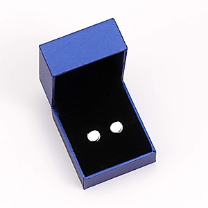White Gold Plated Sterling Silver Dot Stud Earrings 3mm-10mm Options, Flat Round Disc Studs Hypoallergenic Jewelry (3mm)