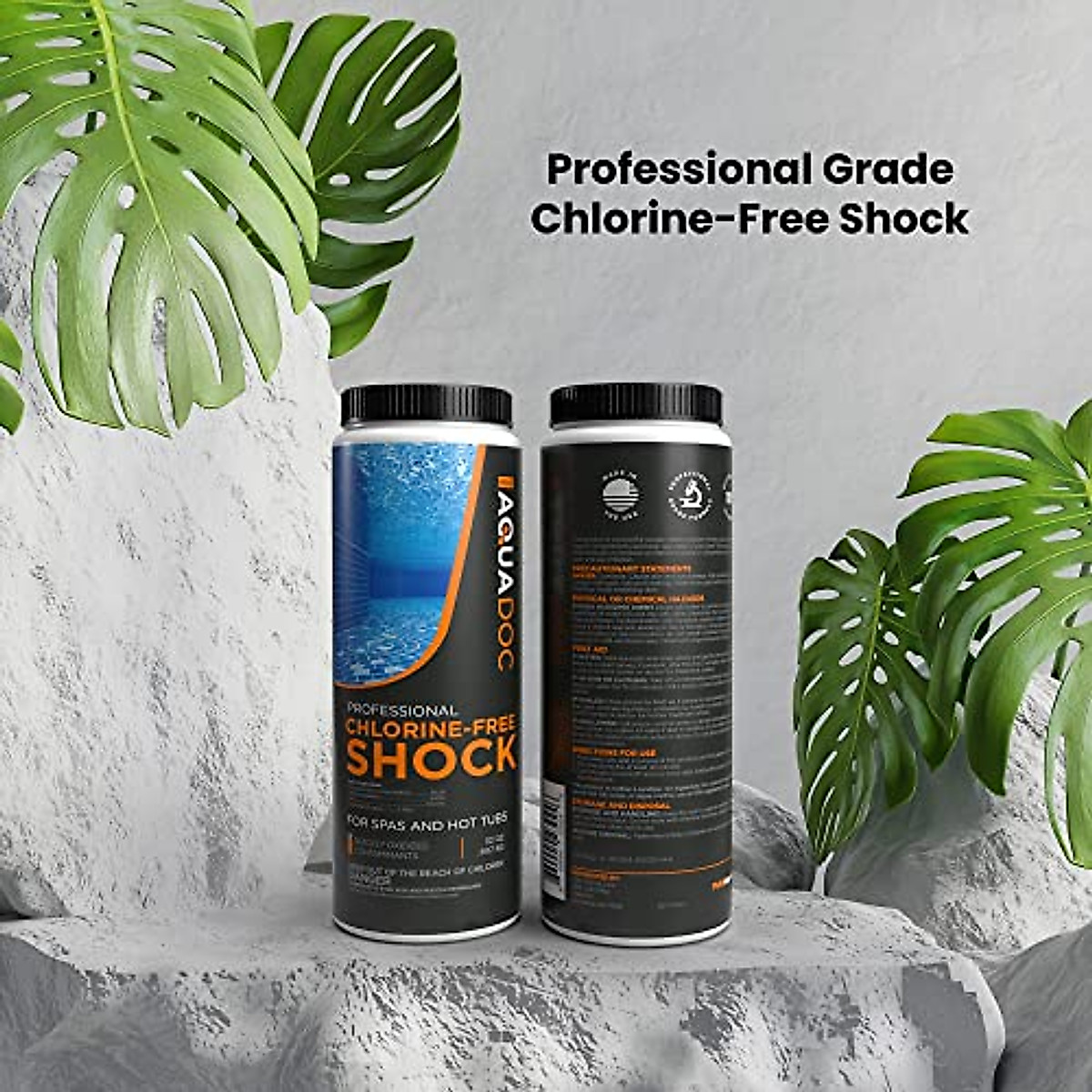 Non-Chlorine Spa Shock for Hot tub - Chlorine Free Hot Tub Shock Treatment & Enhanced Shock to Assist Bromine & Chlorine Shock - Suitable Chlorine Free Shock Oxidizer - Spa Oxidizing Shock by AquaDoc