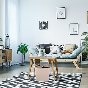 Alipis Dual Waste Basket 2 Compartment Trash Can Plastic Garbage Container Dustbin Recycling Bin Rubbish Bucket Compost Bin Pail for Kitchen Office