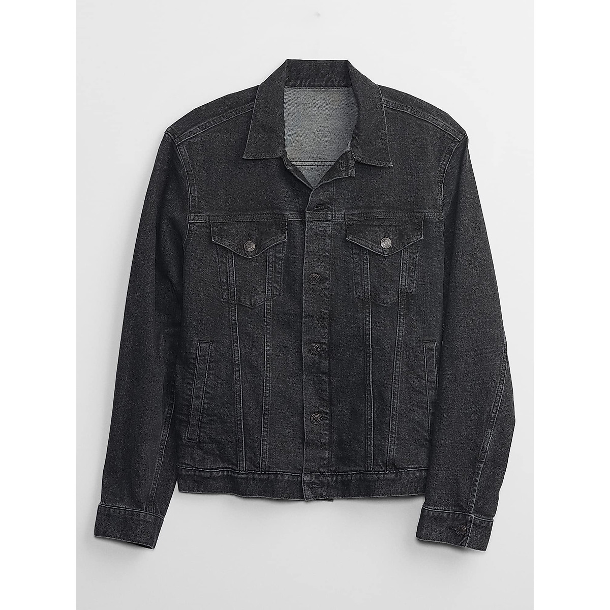 GAP mens Icon Denim Jacket, Black Wash, Medium US