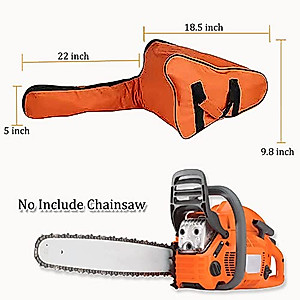 Shine123 Chainsaw Bag Carrying Case Fits 18" Saw - 600D Heavy Duty Chainsaw Protect Garden Anti-Scratched Tool from Dust & Scratched