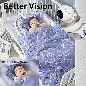 Universal Adjustable Angle Wall Mount Shelf for Baby Monitor Camera, Angle Mounting Brackets, Fits Arlo, Motorola, Infant Optics DXR-8, HelloBaby, and Most Baby Monitor Camera