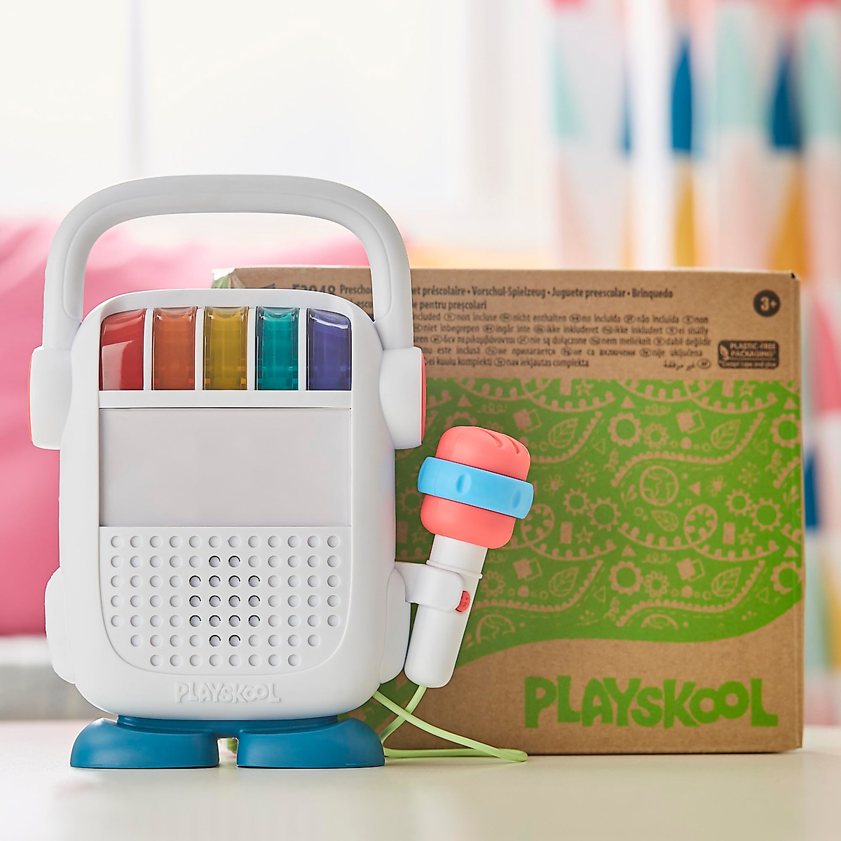 Playskool Rock n’ Roll Bot, Kids Bluetooth Speaker and Voice Changing Karaoke Microphone Toy, Ages 3 and Up (Amazon Exclusive)