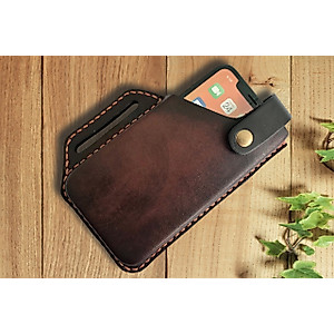Case for iPhone 5 13 Pro Max, made of genuine leather with a belt clip (iPhone XR)
