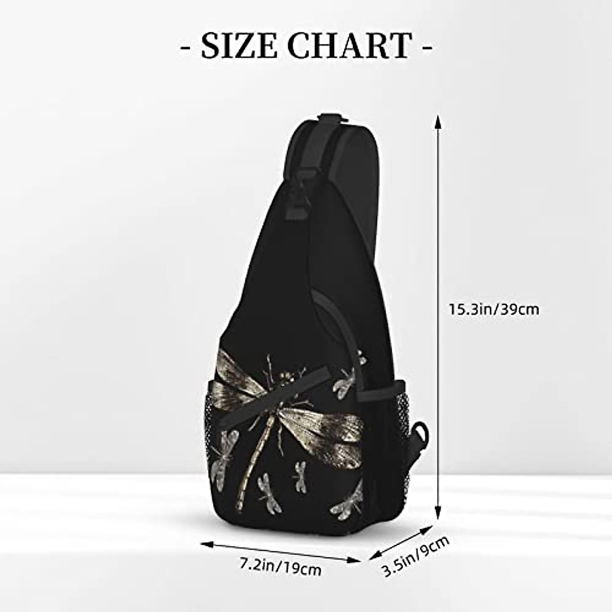 Dragonfly Sling Bag Crossbody Bag Womens Shoulder Backpack Casual Backpack Chest Daypack Cute Bag