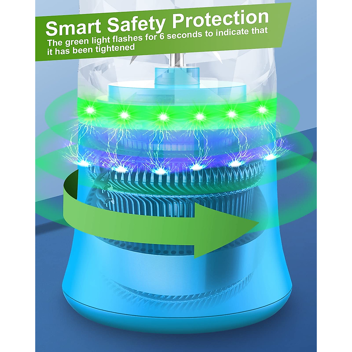 Humutan Portable Blender, 4000mAh Mini Fast Fresh Juice Portable Blender for Shakes and Smoothies with 6 Blades, 20Oz BPA-Free Personal Blender USB Rechargeable for Kitchen, Home, Travel