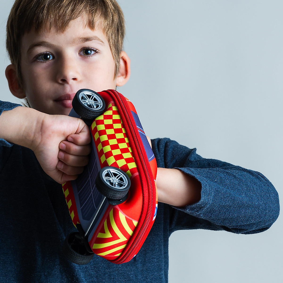 ZIPIT Fire Truck Pencil Case for Boys, Large Capacity Pencil Box for School