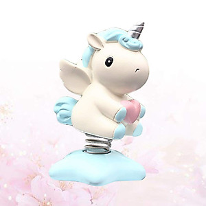 Amosfun Unicorn Dashboard Bobble 10.5x6x5 cm Shaking Head Dancing Unicorn Figurine Car Board Decorations Unicorn Party Favors Gifts