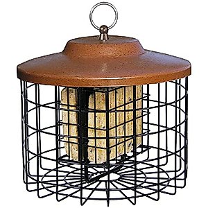 More Birds Squirrel-X Double Suet Feeder, Outdoor Wild Bird Feeder, Cage Bird Feeder, 2 Suet Cake Capacity