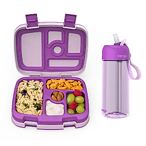 Bentgo® Kids Lunch Box Water Bottle - New & Improved 2023 (Purple)